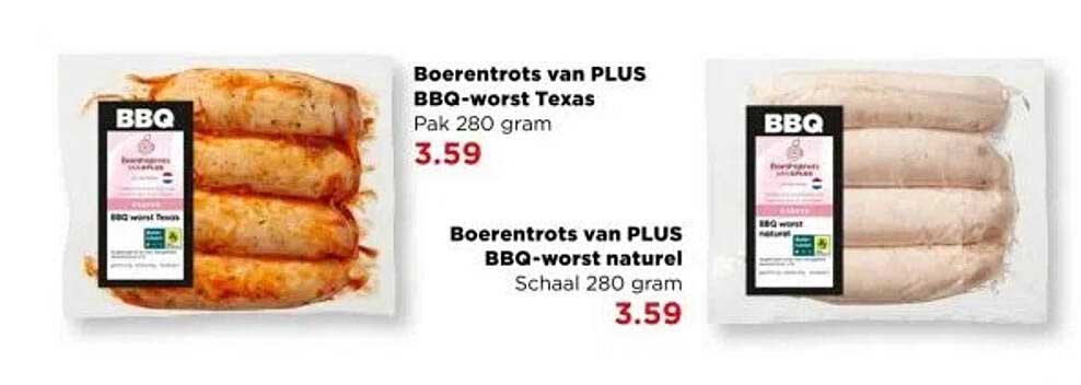 Boerentrots Van Plus Bbq-Worst Texas Of Bbq-Worst Natuur aanbieding bij ...