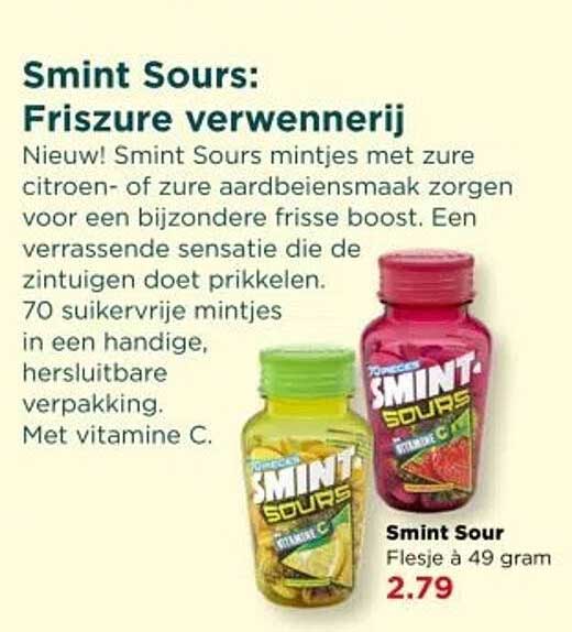 Smint Sours: Frizure Verwennnerij Aanbieding bij PLUS - FolderFeest.nl