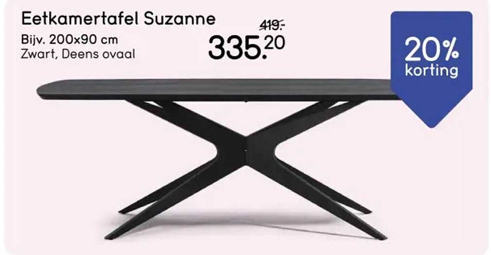 Eetkamertafel Suzanne Aanbieding bij Leen Bakker - FolderFeest.nl
