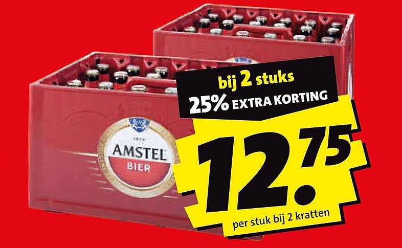 Amstel Bier Bij 2 Stuks 25% Extra Korting Aanbieding bij Nettorama ...