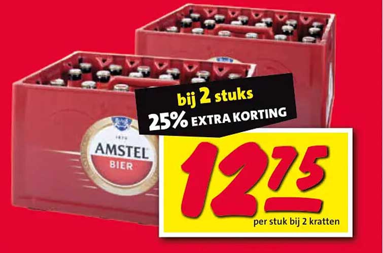 Amstel Bier Bij 2 Stuks 25% Extra Korting Aanbieding bij Nettorama ...