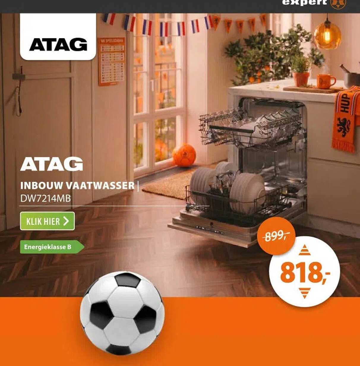 Atag Inbouw Vaatwasser Dw7214Mb Aanbieding bij Expert - FolderFeest.nl