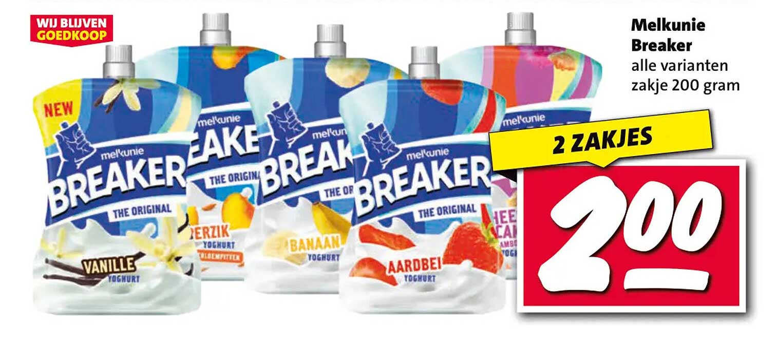 Melkunie Breaker Alle Varianten Zakje 200 Gram 2 Zakjes Aanbieding bij ...