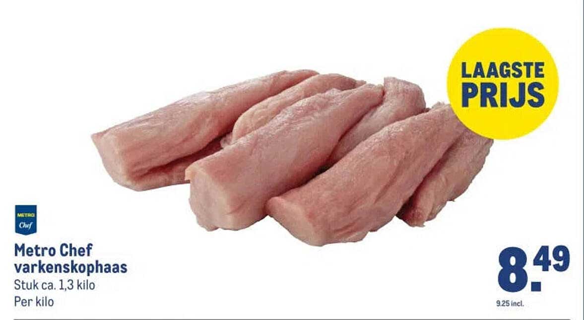 Metro Chef Varkenskophaas Aanbieding bij Makro - FolderFeest.nl