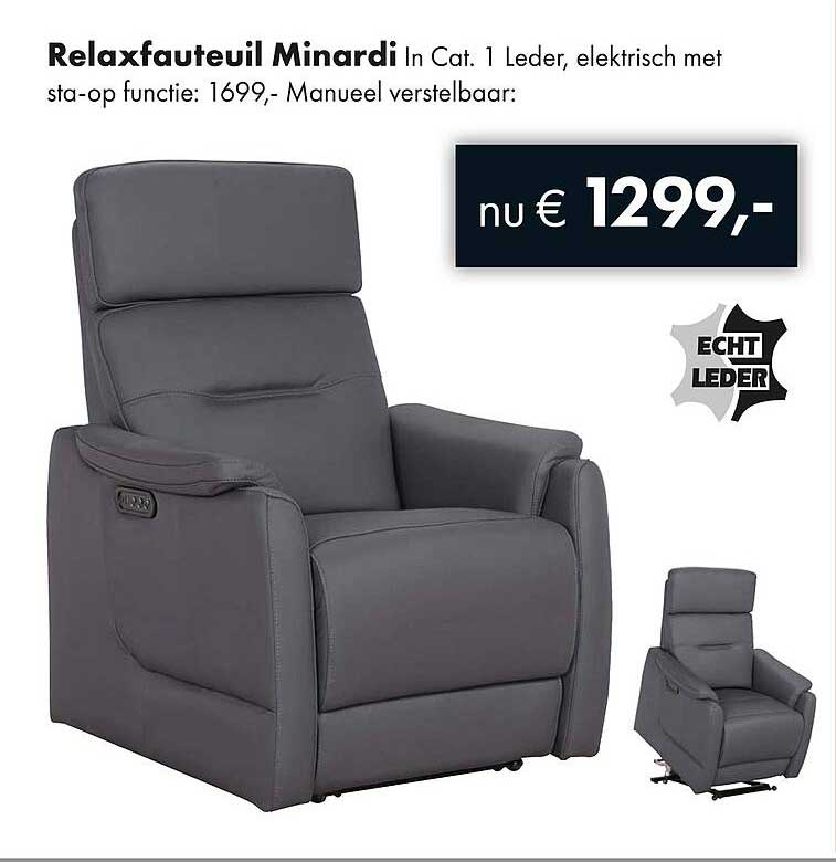 Relaxfauteuil Ascari In Microlederlook, Elektrisch Met 2 Motoren: Nu ...
