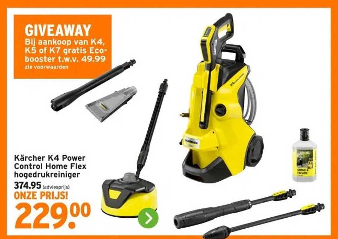 Kärcher K4 Power Control Home Flex Hogedrukreiniger aanbieding bij GAMMA