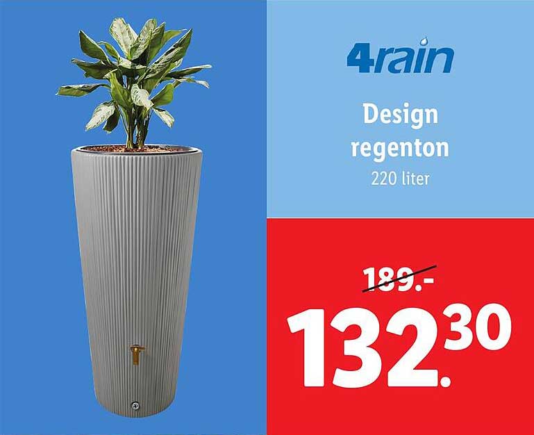4Rain Design Regenton 220 Liter aanbieding bij Lidl