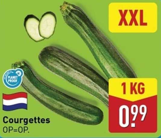 Courgettes 1 Kg Voor €0,99 aanbieding bij ALDI
