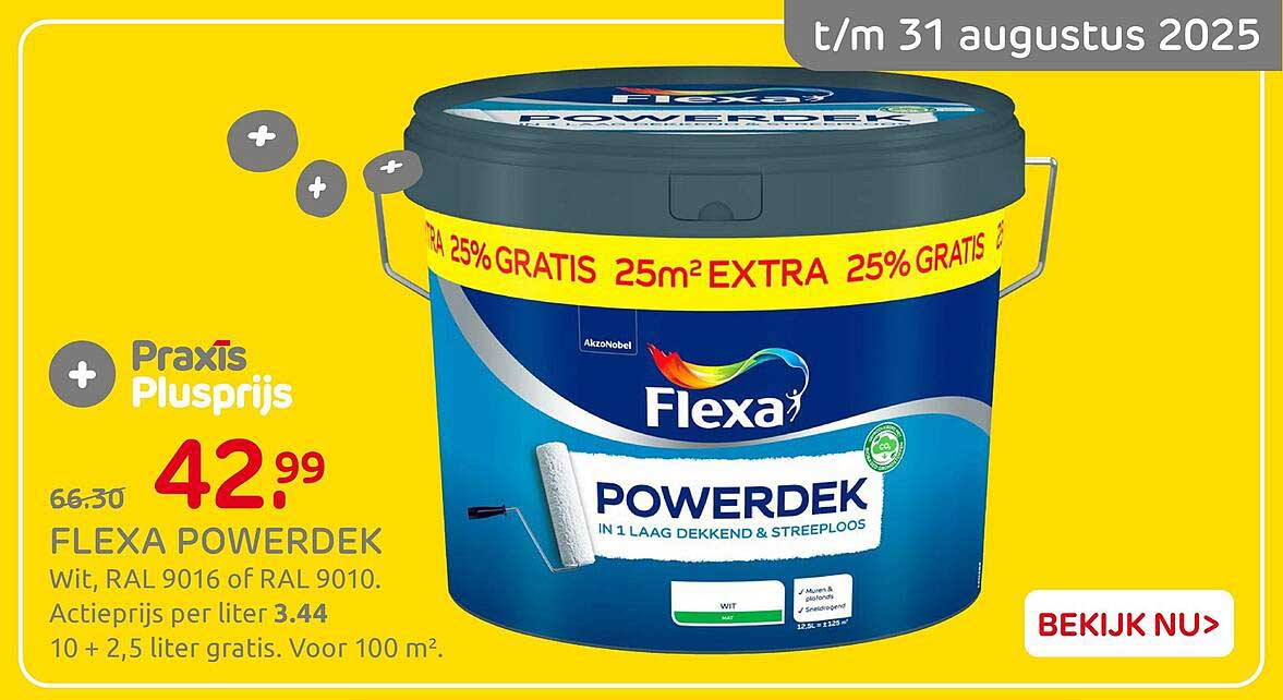 Flexa Powerdek Aanbieding bij Praxis - FolderFeest.nl