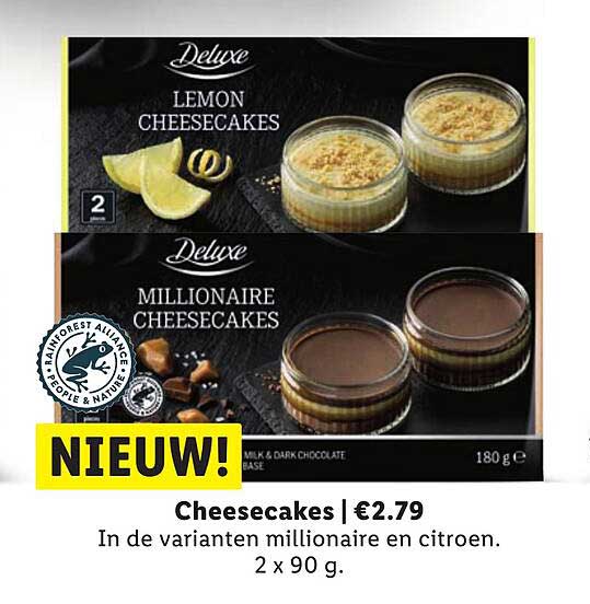 Cheesecakes aanbieding bij Lidl