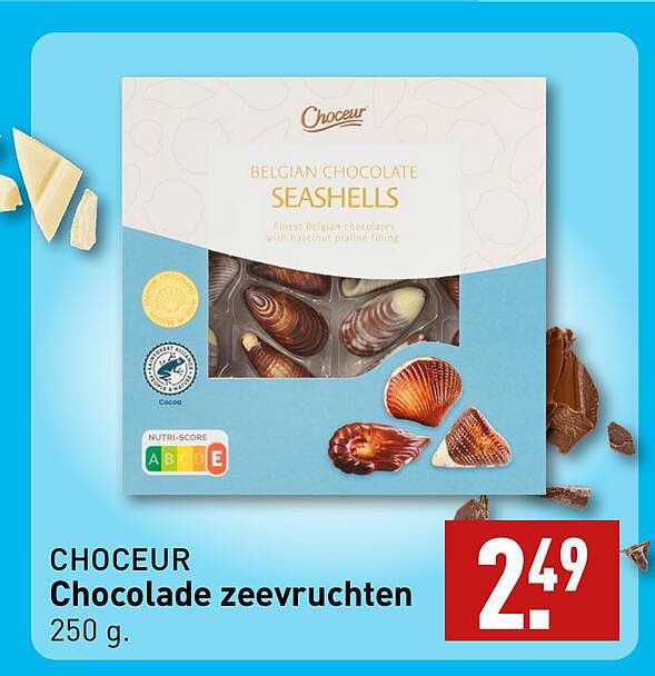 Choceur Chocolade Zeevruchten Aanbieding bij ALDI - FolderFeest.nl