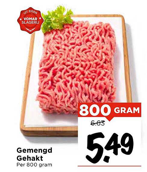 Gemengd Gehakt Aanbieding bij Vomar - FolderFeest.nl