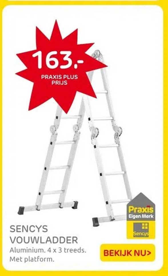 Sencys Vouwladder Aanbieding bij Praxis - FolderFeest.nl