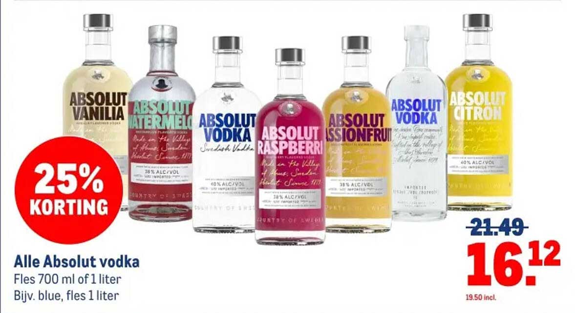Alle Absolut Vodka Aanbieding bij Makro - FolderFeest.nl