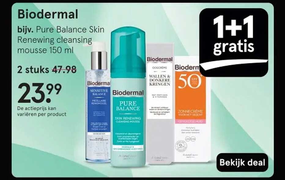 Biodermal Bijv. Pure Balance Skin Renewing Cleansing Mousse 150 Ml ...