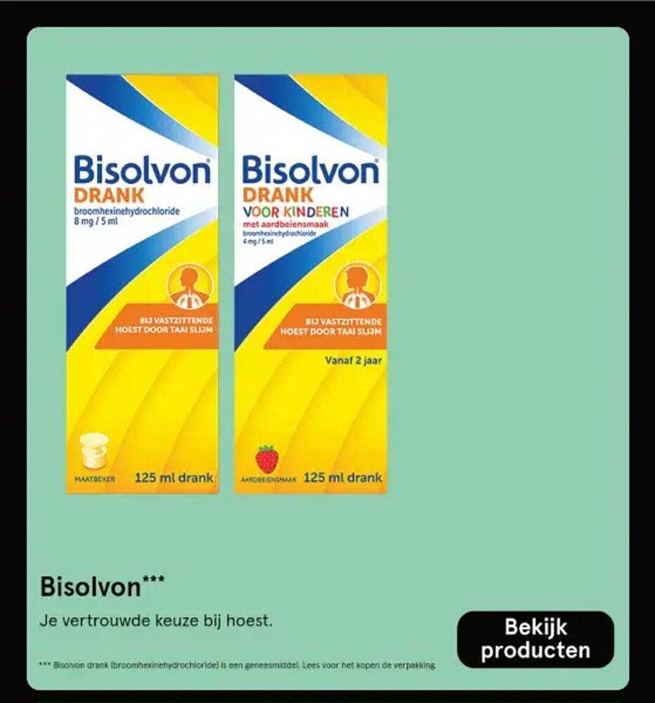 Bisolvon Drank Voor Kinderen Aanbieding bij Etos - FolderFeest.nl