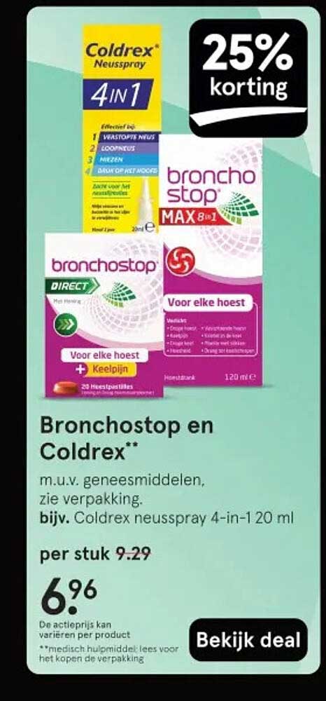Bronchostop En Coldrex** Aanbieding bij Etos - FolderFeest.nl
