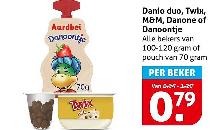 Danio Duo, Twix, M&M, Danone Of Danonnetje Aanbieding bij Hoogvliet ...