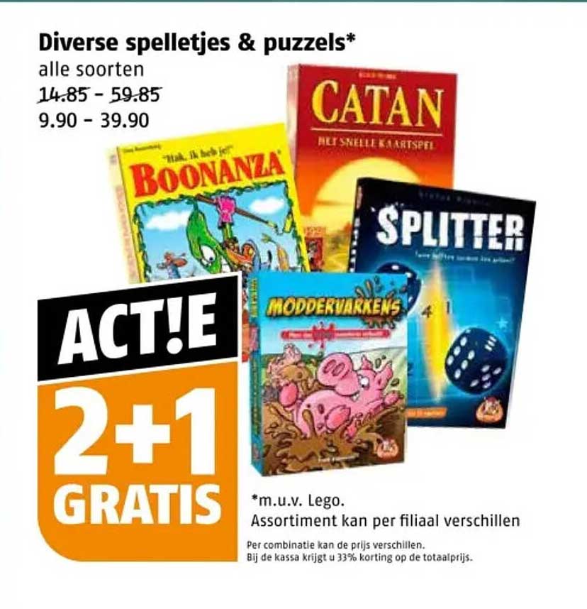 Diverse Spelletjes & Puzzels* Aanbieding bij Poiesz - FolderFeest.nl