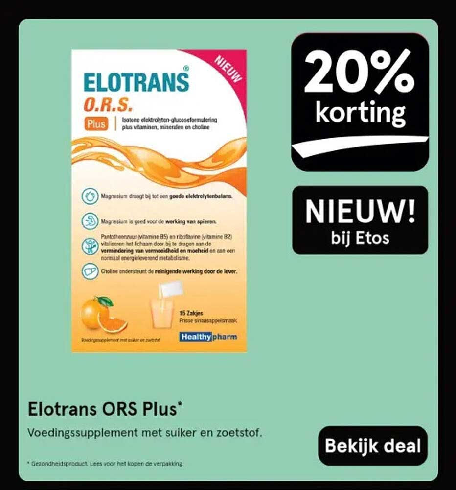 Elotrans Ors Plus Aanbieding bij Etos - FolderFeest.nl