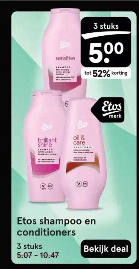 Etos Shampoo En Conditioners Aanbieding bij Etos - FolderFeest.nl