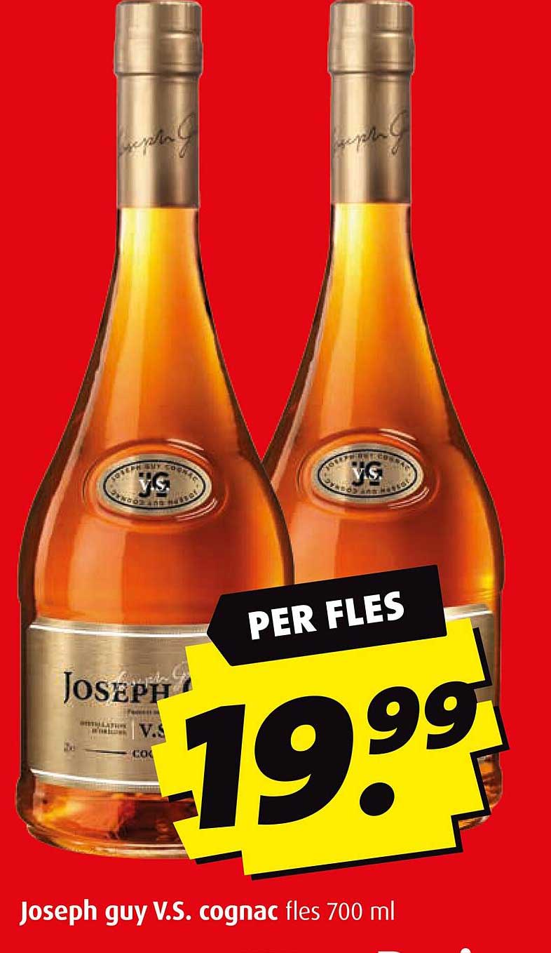 Joseph Guy V.s. Cognac Fles 700 Ml Aanbieding bij Boni - FolderFeest.nl