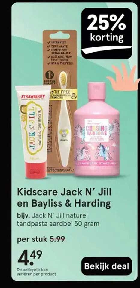 Kidscare Jack N’ Jill En Bayliss & Harding Bijv. Jack N’ Jill Naturel ...