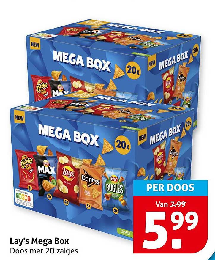 Lay's Mega Box Aanbieding bij Hoogvliet - FolderFeest.nl