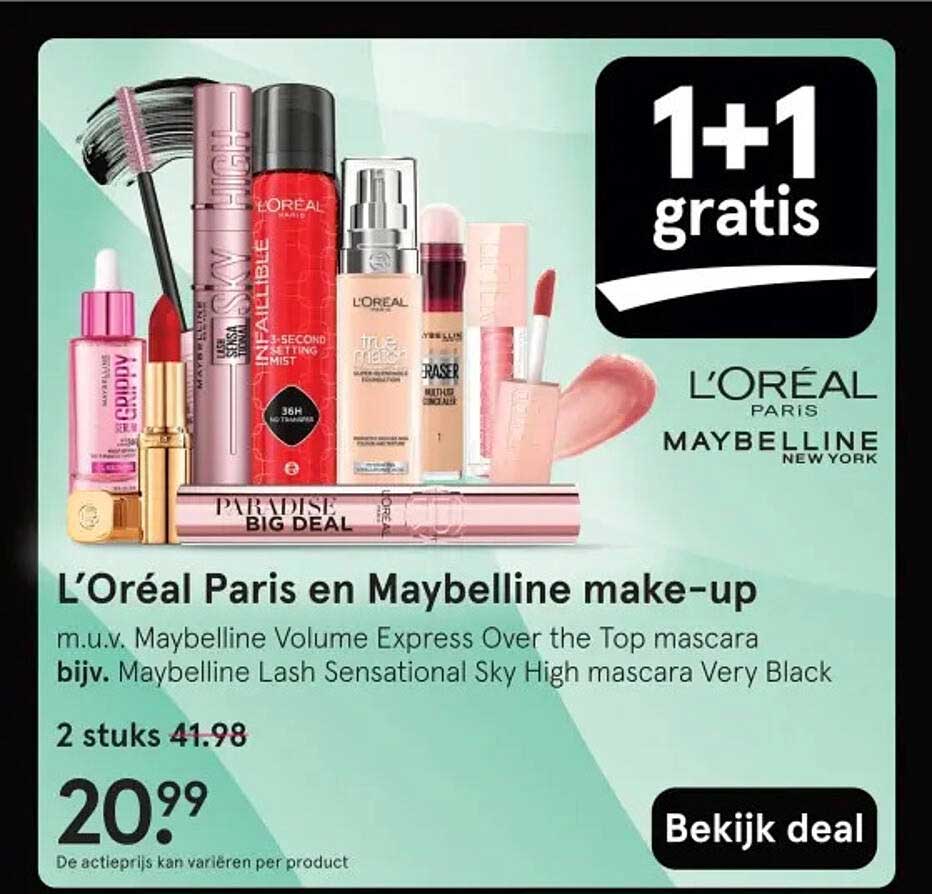 L’oréal Paris En Maybelline Make-Up M.u.v. Maybelline Volume Express ...