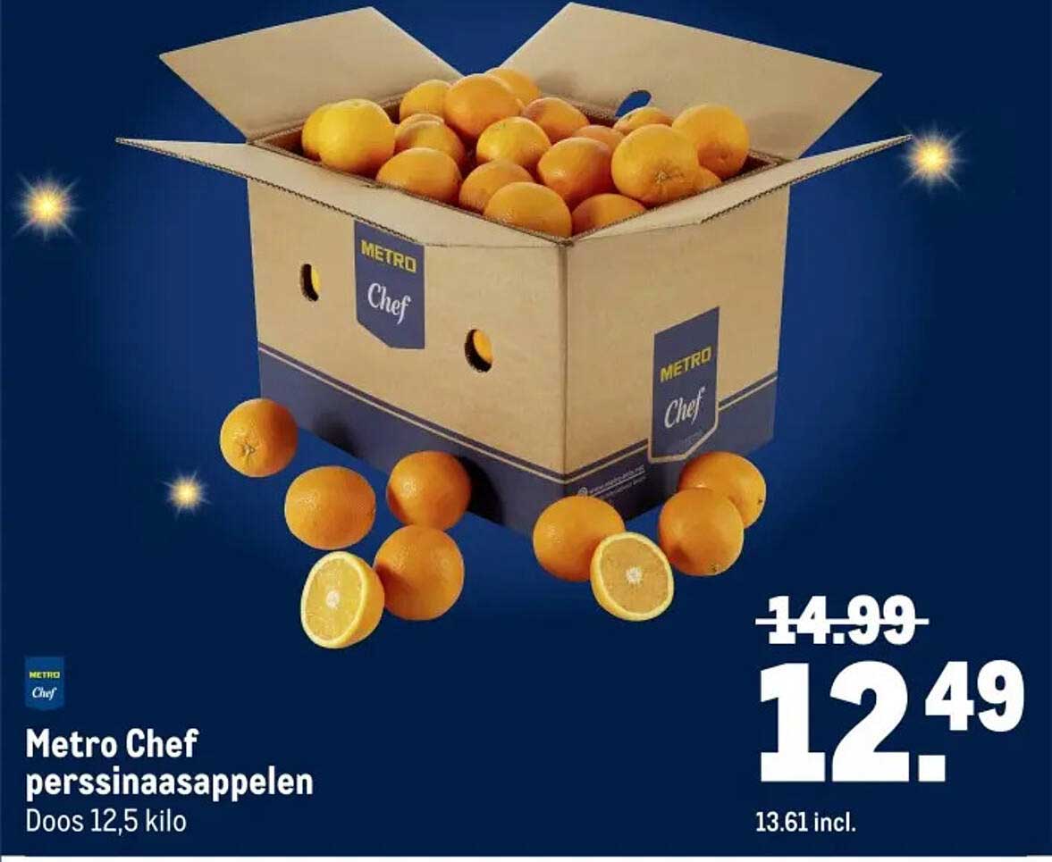 Metro Chef Perssinaasappelen Doos 12,5 Kilo Aanbieding bij Makro ...