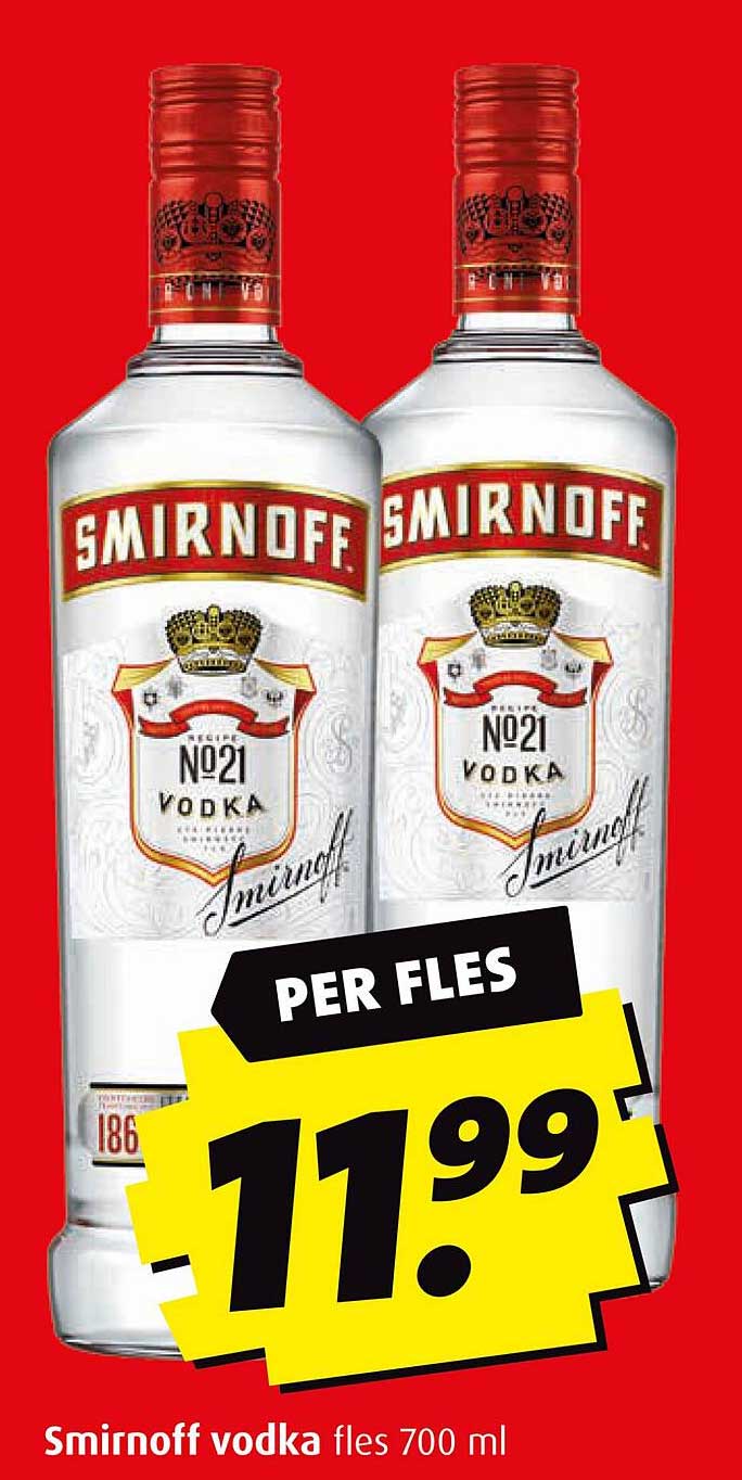 Smirnoff Vodka Fles 700 Ml Aanbieding bij Boni - FolderFeest.nl