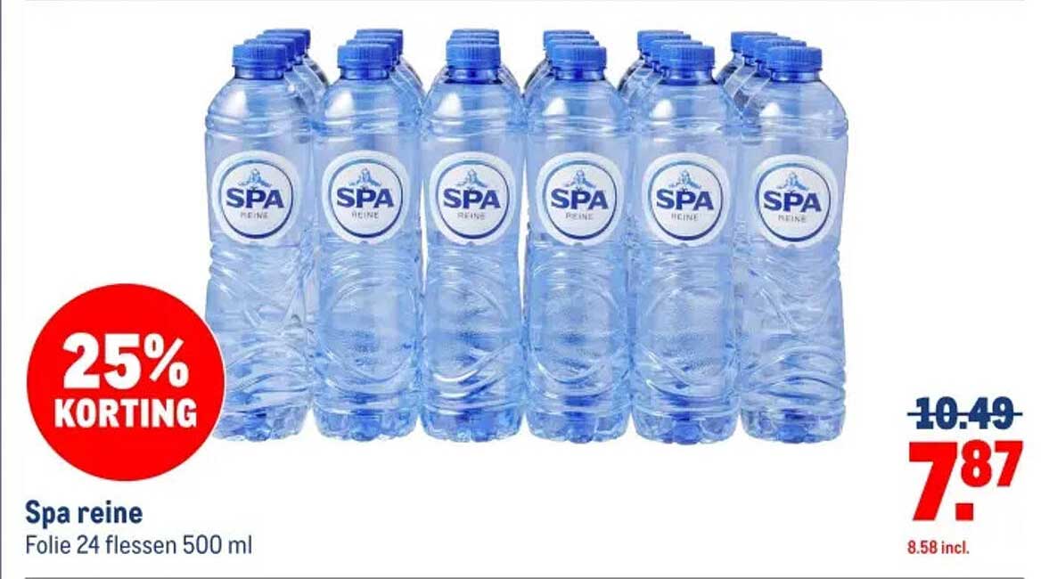 Spa Reïne - Pak 6 Flessen 1 Liter Aanbieding bij Makro - FolderFeest.nl