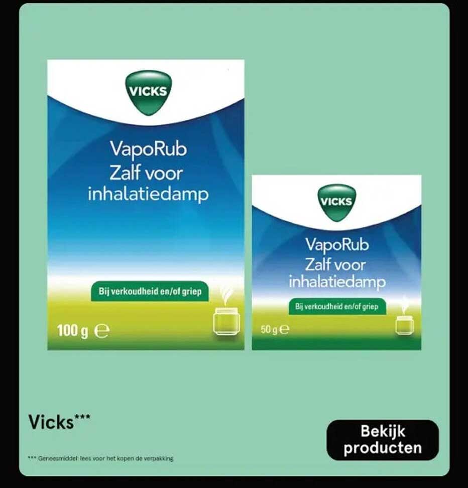 Vaporub Zalf Voor Inhalatiedamp Aanbieding bij Etos - FolderFeest.nl