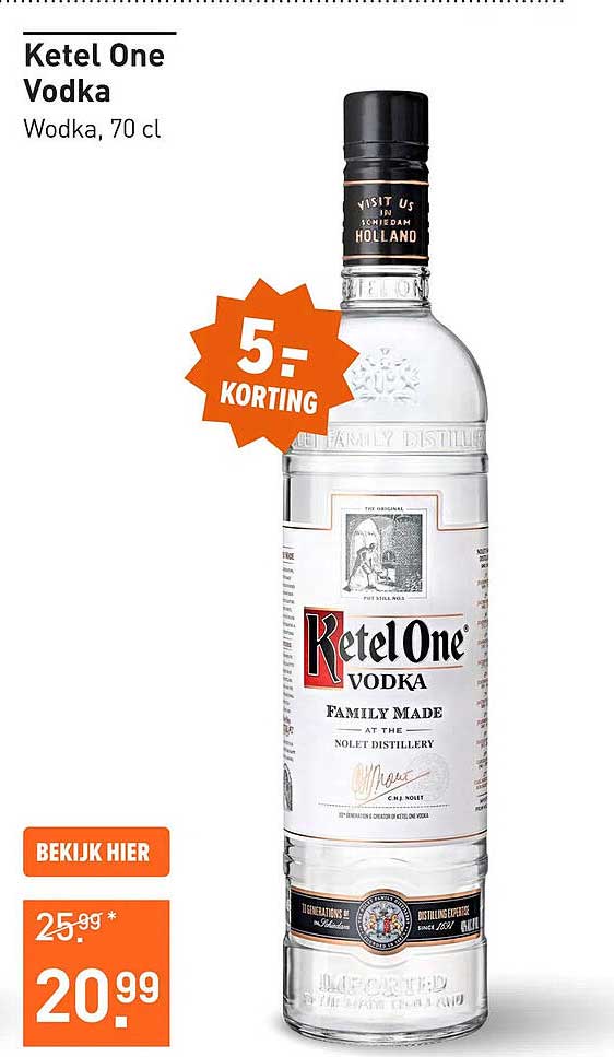 Ketel One Vodka aanbieding bij Gall & Gall