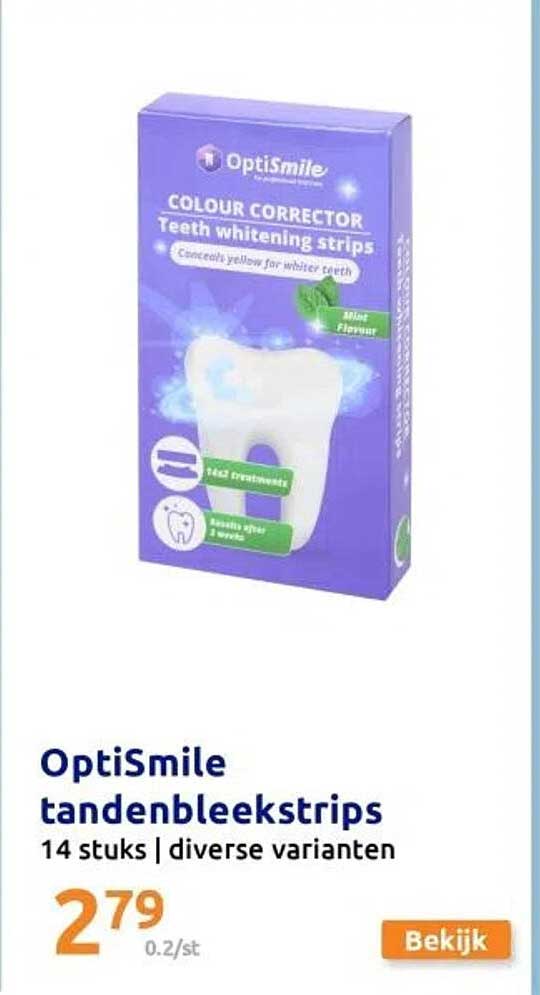 Optismile Tandenbleekstrips aanbieding bij Action