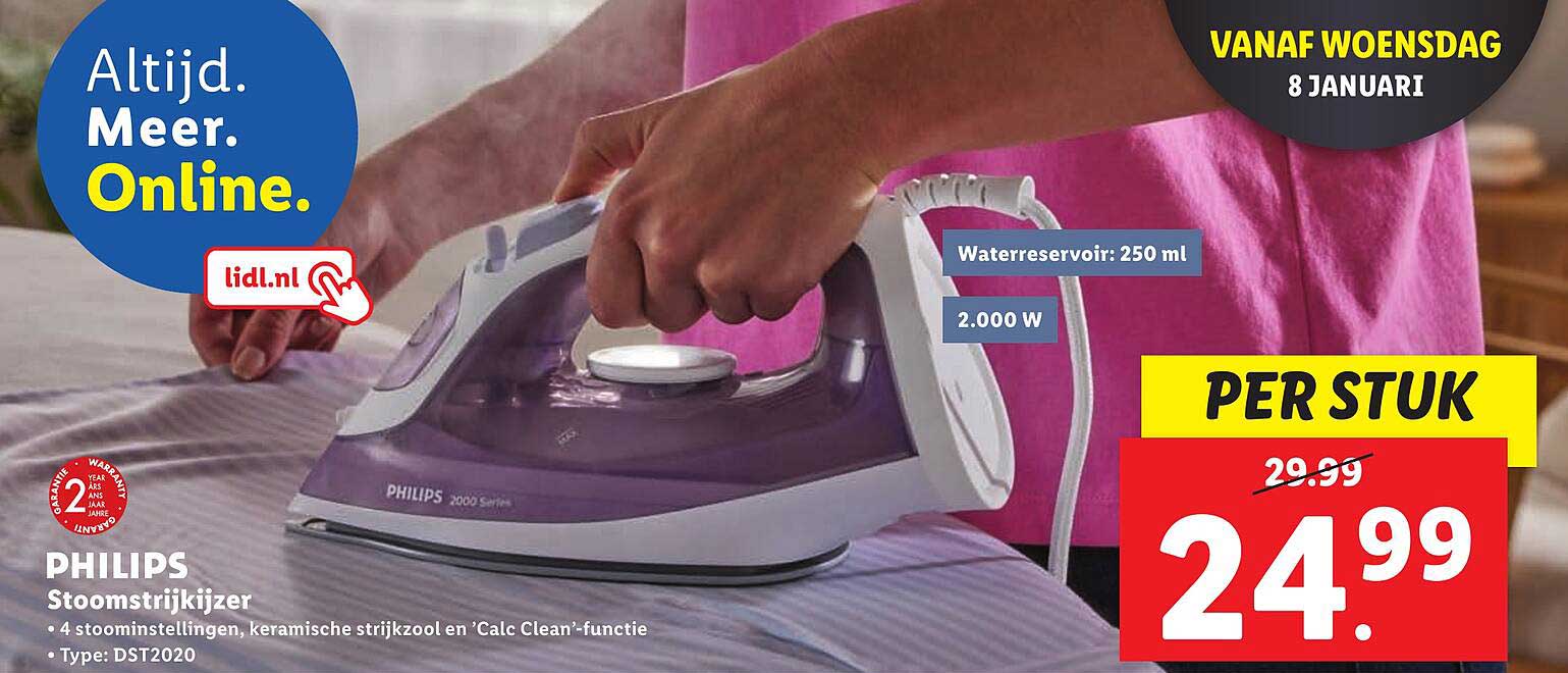 Philips Stoomstrijkijzer aanbieding bij Lidl