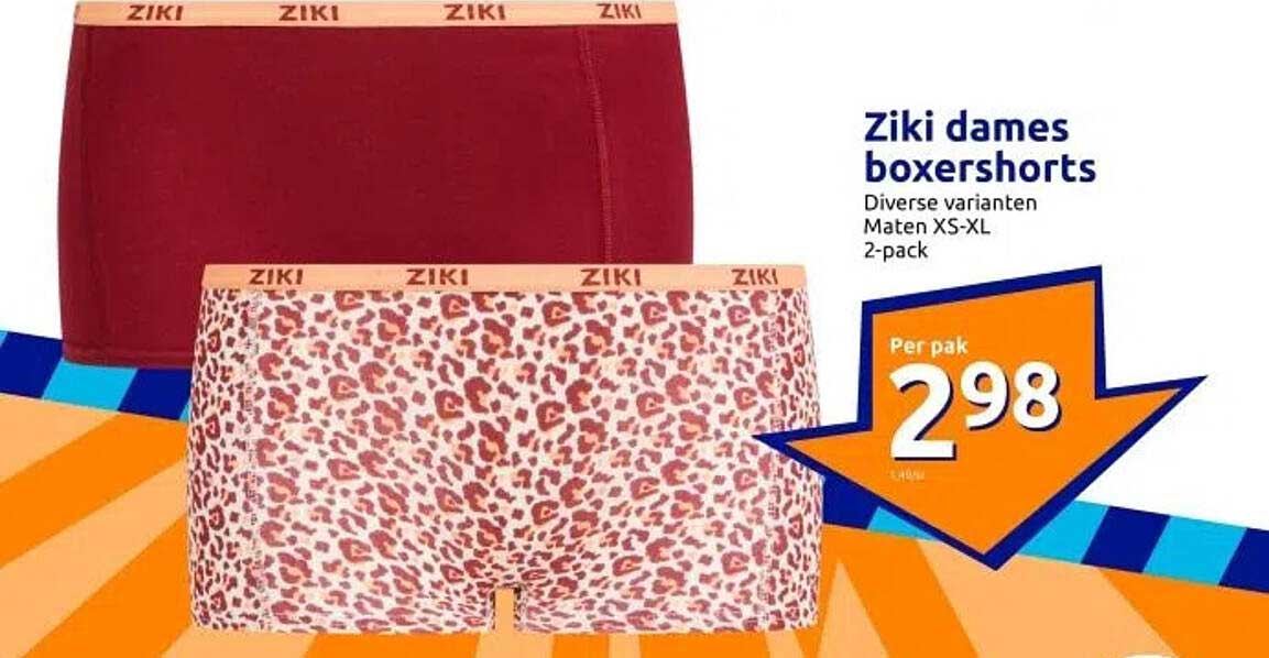 Ziki Dames Boxershorts aanbieding bij Action