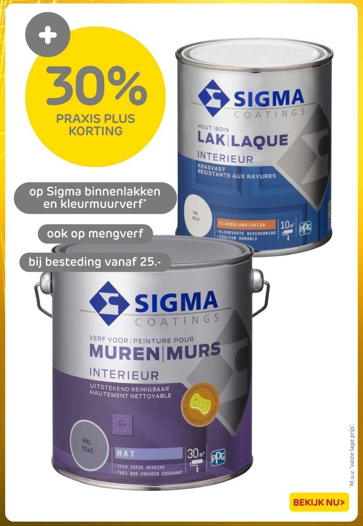 30% Prakis Plus Korting Op Sigma Binnenlakken En Kleurverf Aanbieding ...