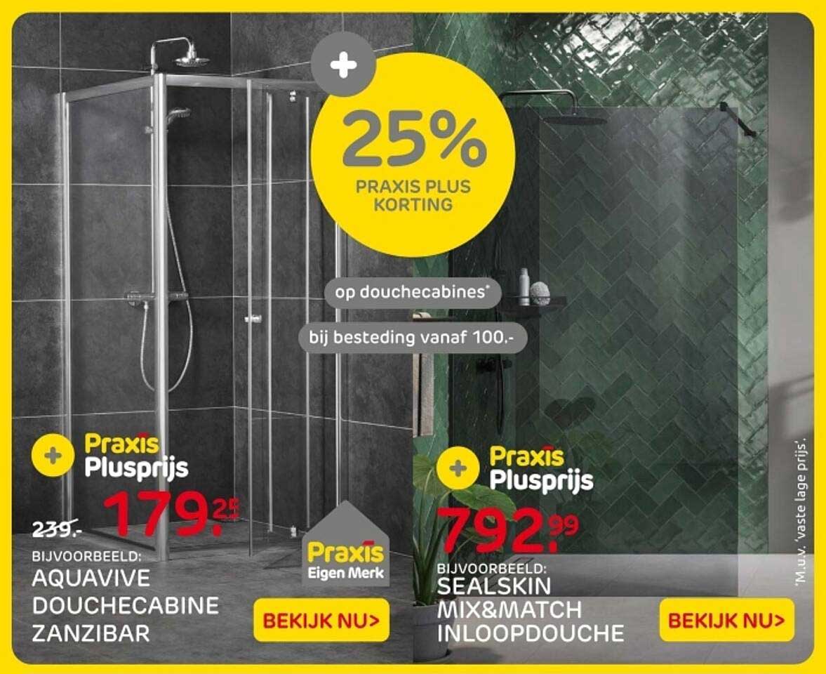 Aquavive Douchecabine Zanzibar Aanbieding bij Praxis - FolderFeest.nl