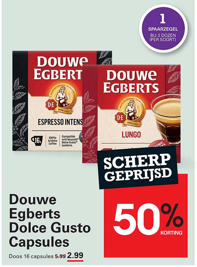 Douwe Egberts Capsules Aanbieding bij Sligro - FolderFeest.nl