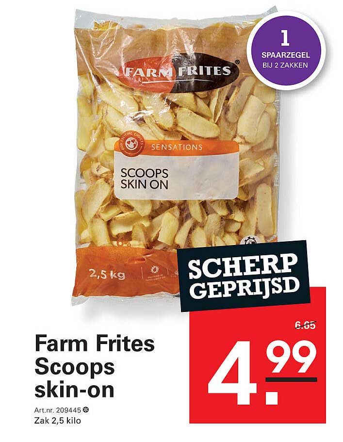 Farm Frites Scoops Skin-On Aanbieding bij Sligro - FolderFeest.nl