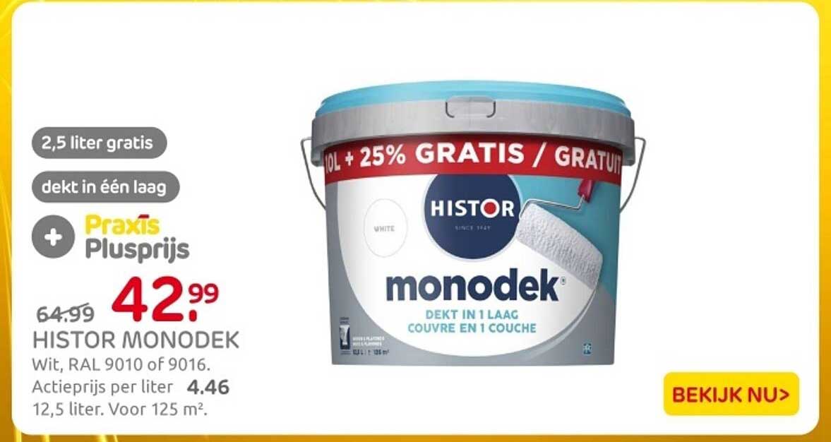 Histor Monodek Aanbieding bij Praxis - FolderFeest.nl