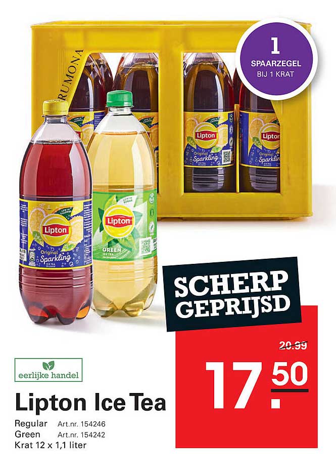 Lipton Ice Tea Aanbieding bij Vomar - FolderFeest.nl