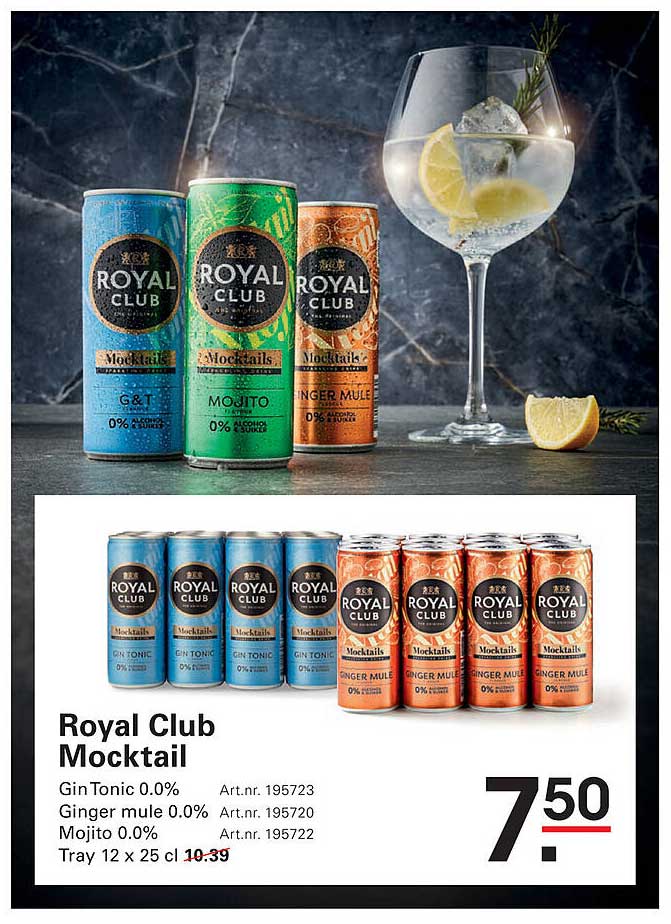 Royal Club Mocktail Aanbieding bij Sligro - FolderFeest.nl