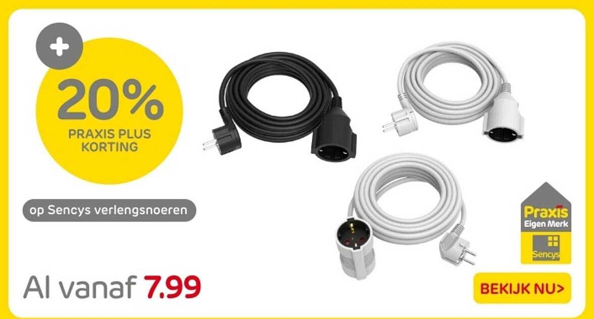 Sencys Verlengsnoeren Met 20% Korting Aanbieding bij Praxis ...