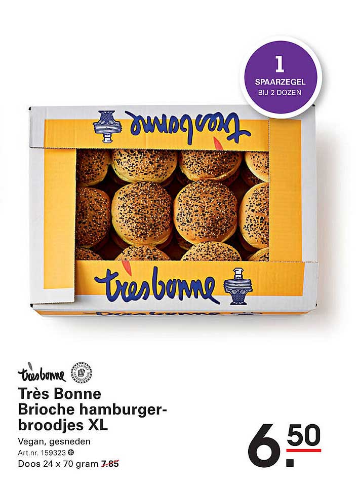 Très Bonne Brioche Hamburger-Broodjes Xl Aanbieding bij Sligro ...