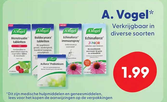 A. Vogel* Verkrijgbaar In Diverse Soorten Aanbieding bij Die Grenze ...