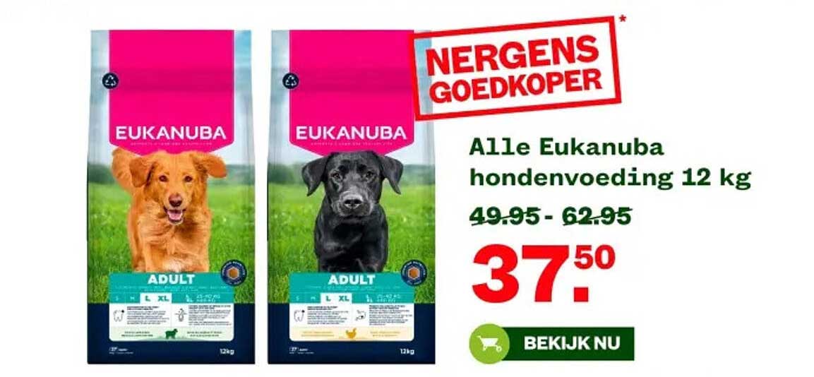 Alle Eukanuba Hondenvoeding Aanbieding bij Welkoop - FolderFeest.nl
