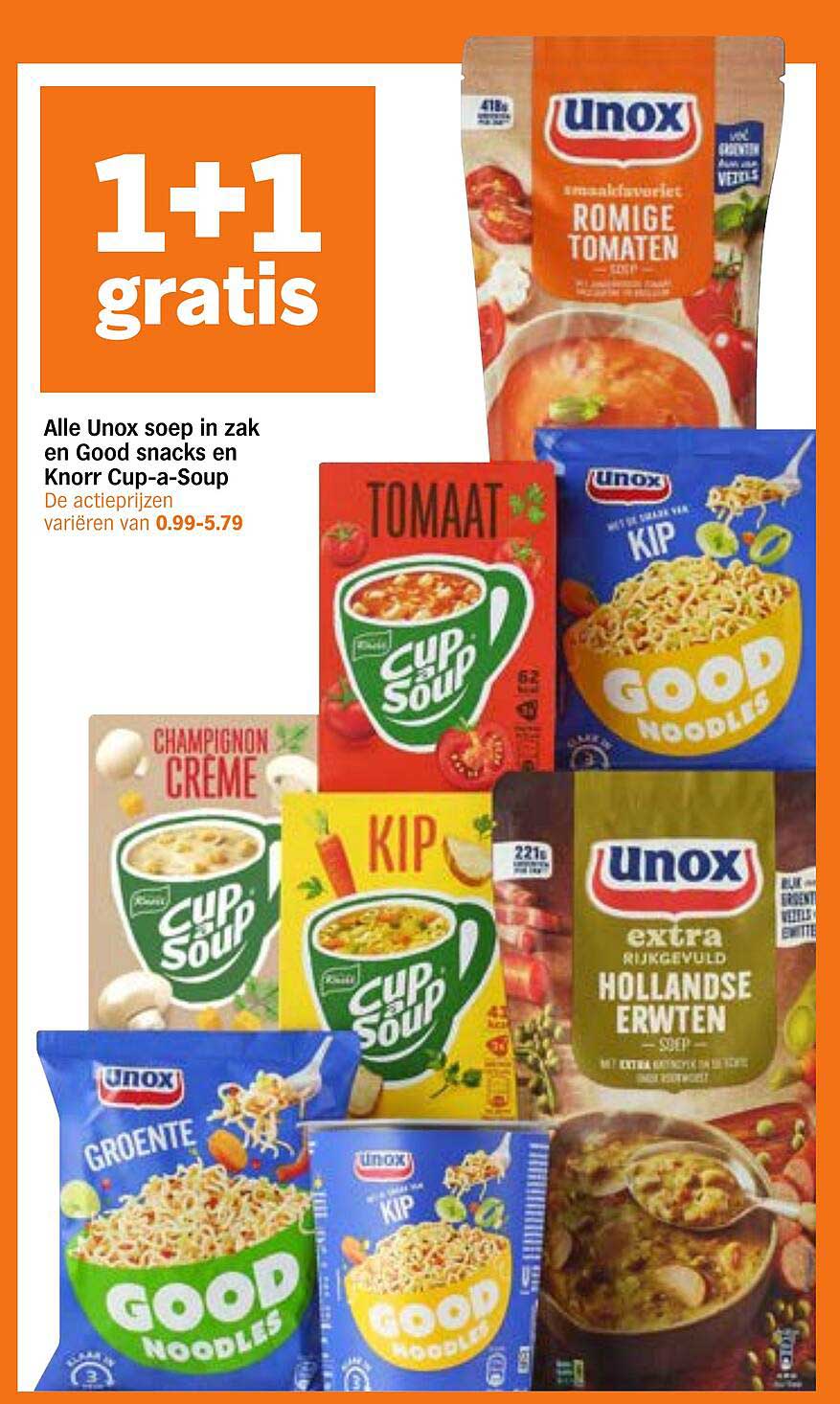 Alle Unox Soep In Zak En Good Snacks En Knorr Cup-A-Soup Aanbieding bij ...