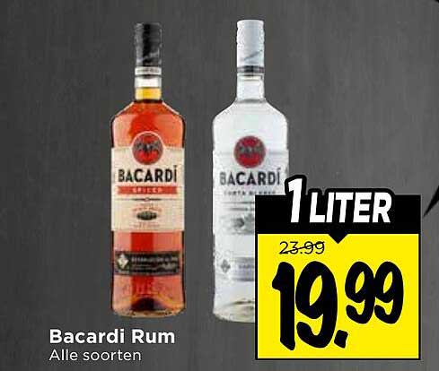 Bacardi Rum Alle Soorten Aanbieding bij Vomar - FolderFeest.nl